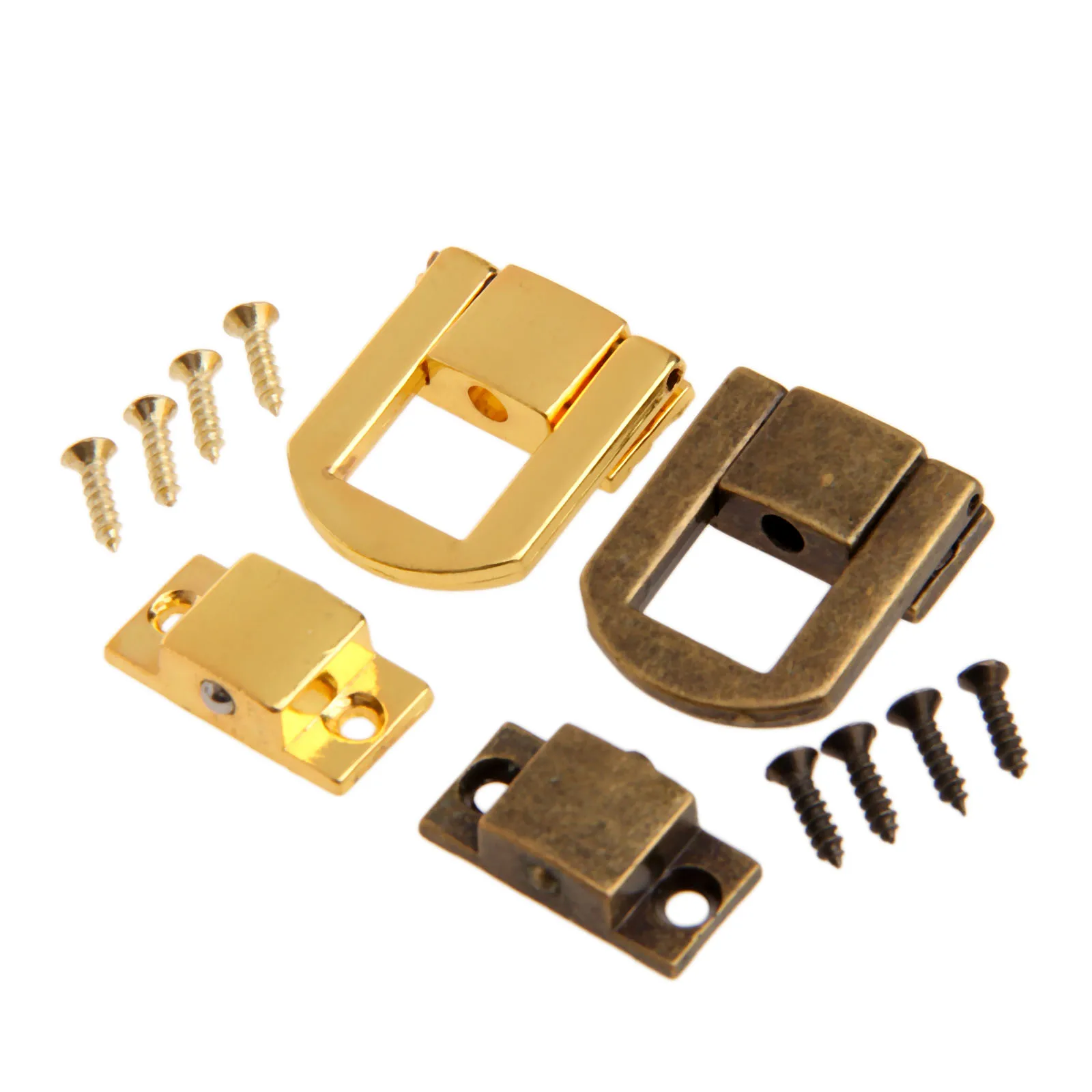 1Pc 25x20mm Antique Bronze/Gold Box Hasps Metal Lock Catch Latches for ...