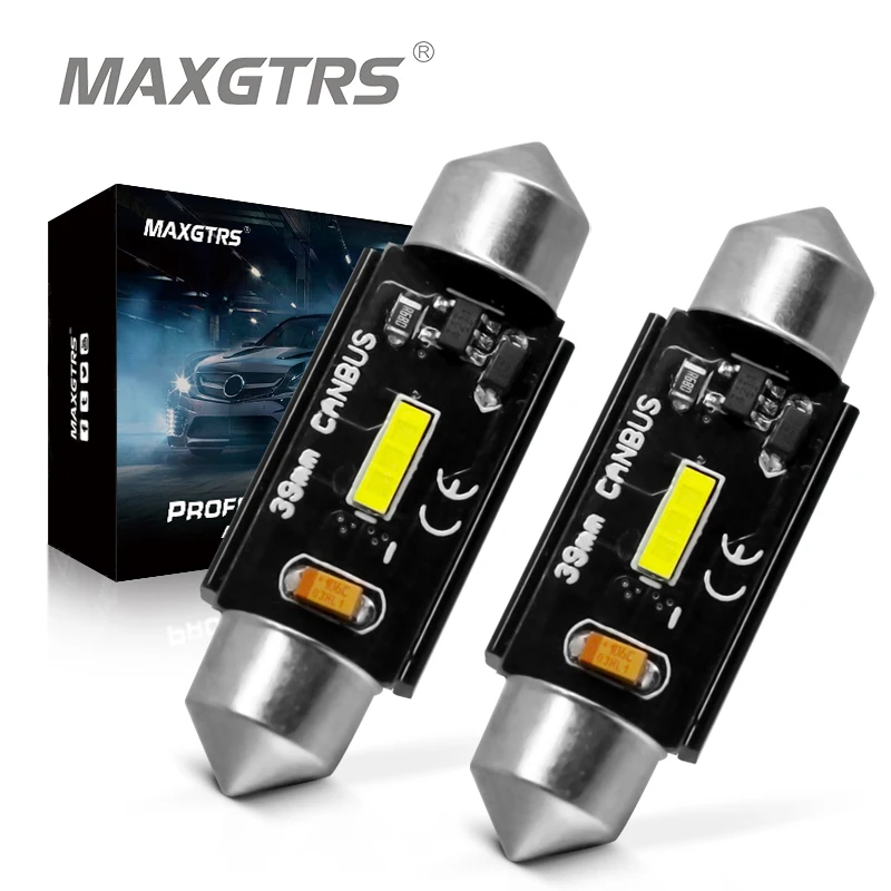 Maxgtrs 2x C5w Led Canbus Led Bulb 12v Festoon 31mm 36mm 39mm 41mm C5w C10w Reading Lamp Car ...
