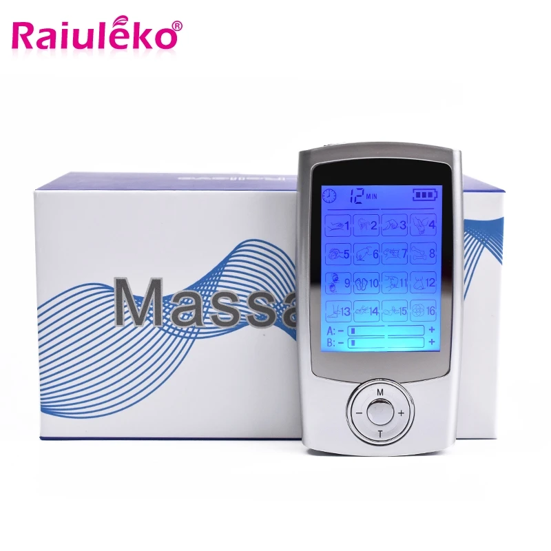 Mini TENS Machine Dual Channel Output EMS Pain Relief Nerve Muscle ...