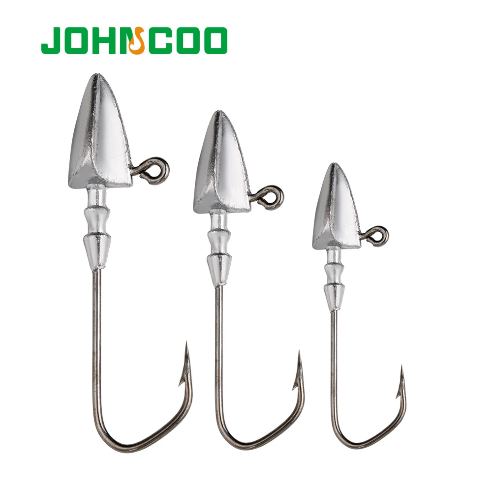 JOHNCOO – leurre souple avec tête plombée pour la pêche en eau salée et douce, lot de 10 pièces ...