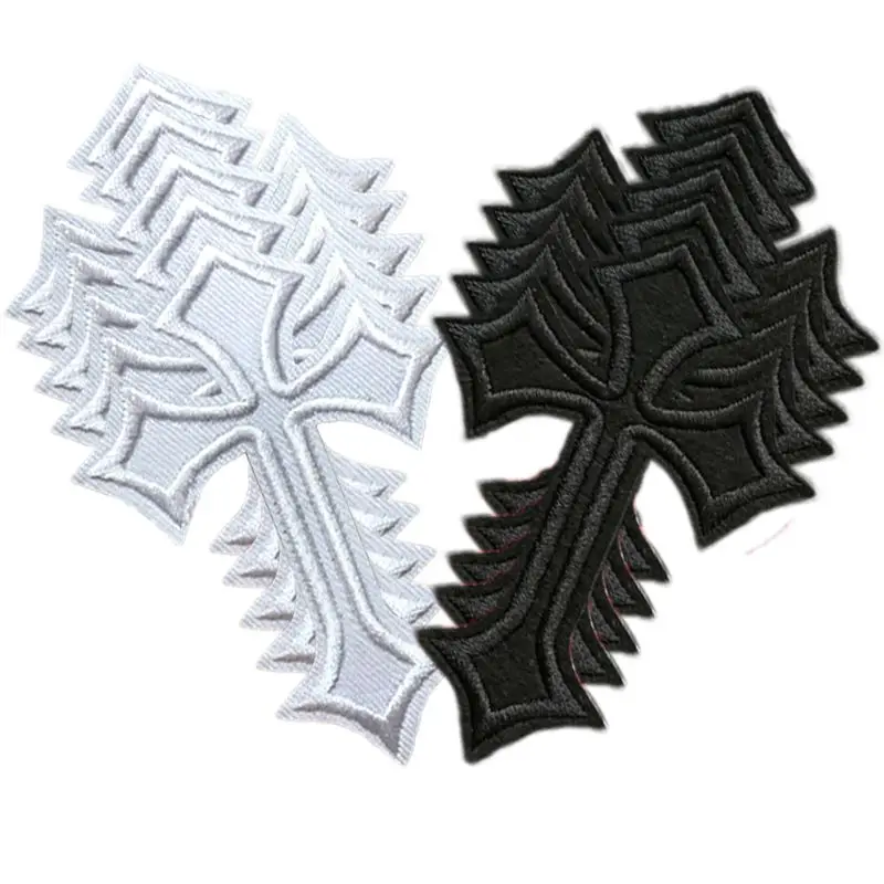 10pcs Lot Cross Patches On Clothes Embroidered Sewing Stripes ...