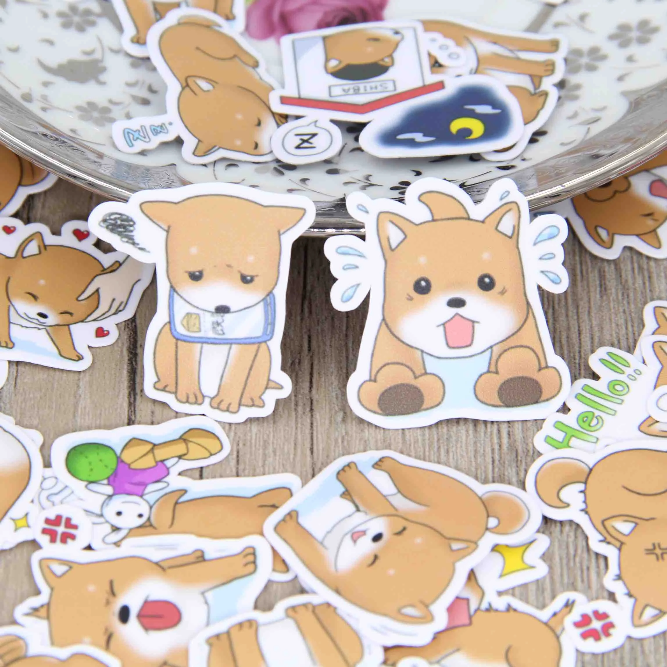 40 PCS Anak Anjing Lucu Stiker/Scrapbooking Stiker Dekoratif Stiker/DIY ...
