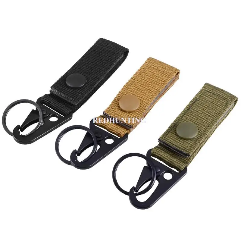 Tactical-Molle-Hook-Webbing-Keychain-Key-Ring-Holder-Hunting-Gear ...