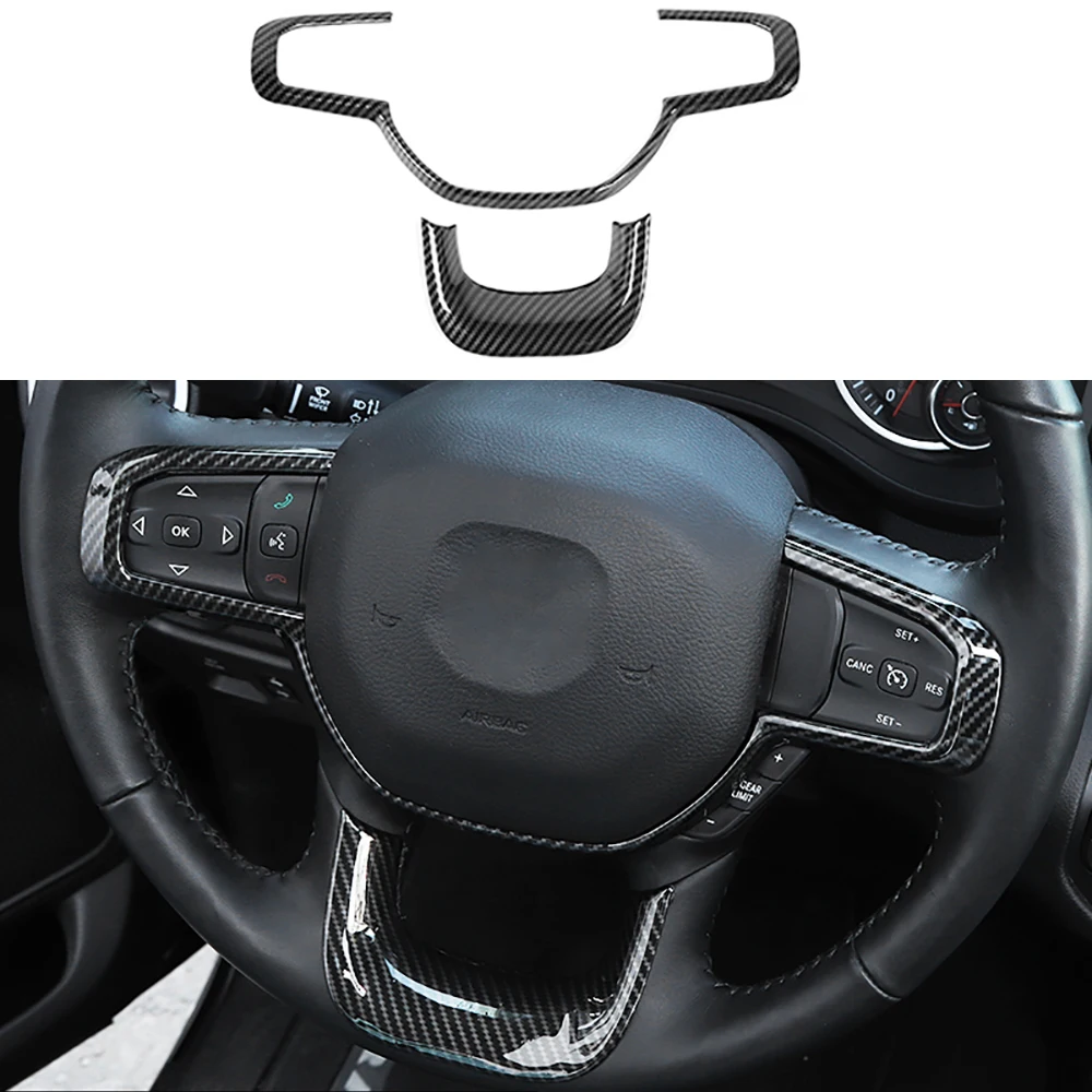Carbon Fiber Color Steering Wheel Frame Decorator Cover Panle Fit For ...