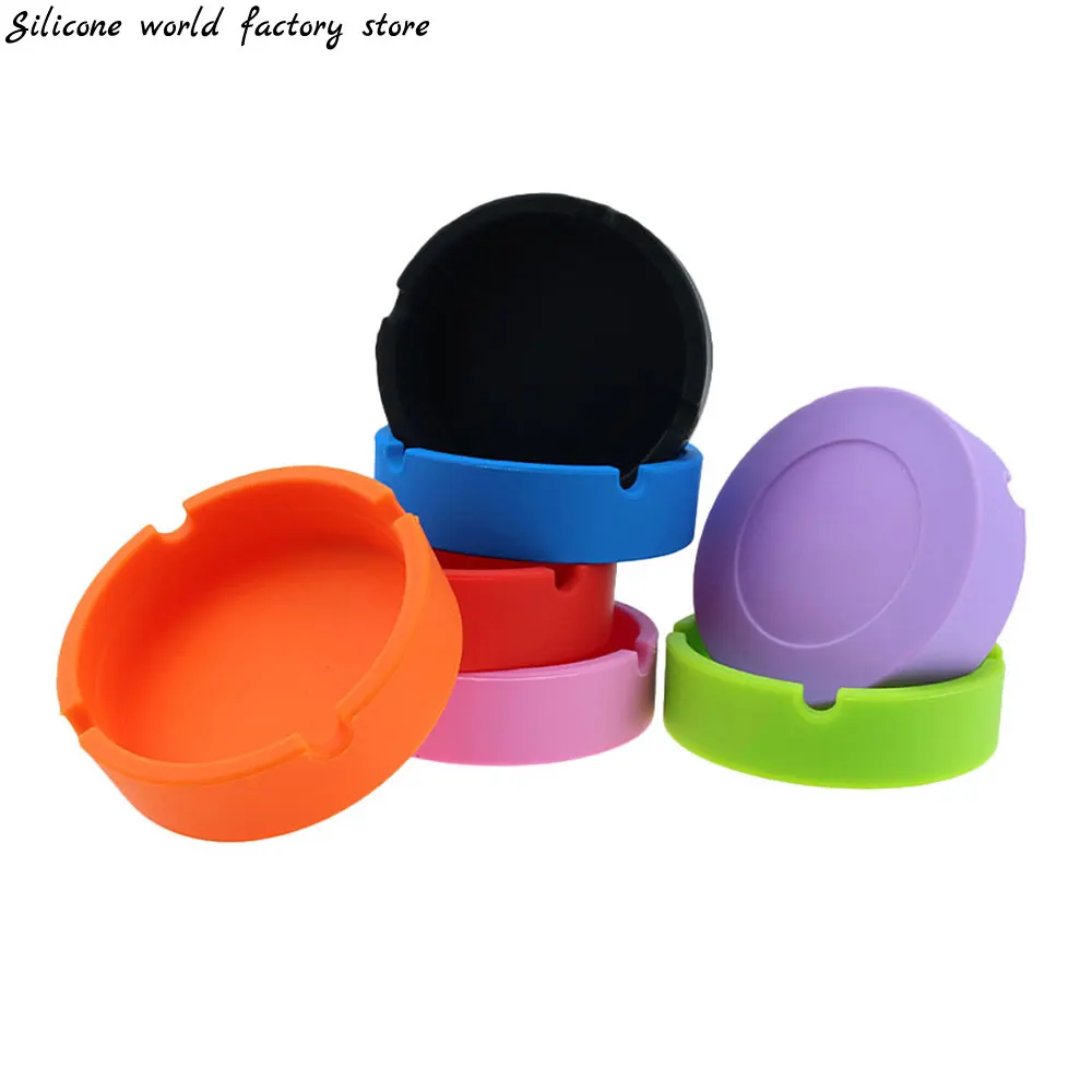 Silicone Ashtray Round Ash Tray | Silicon Soft Round Ashtray | Cigar ...