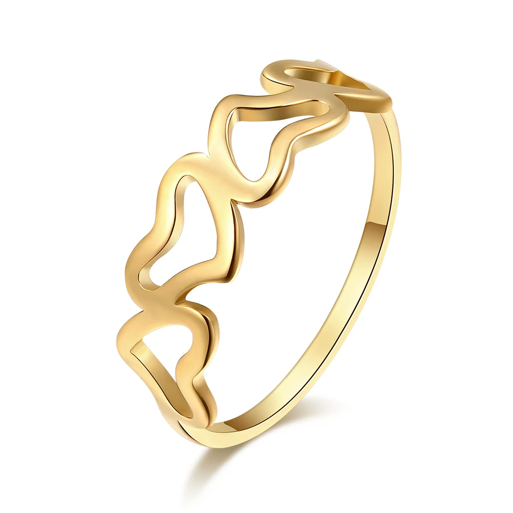 Stainless Steel Christmas Rings Accessories | Ring Heart Stainless ...