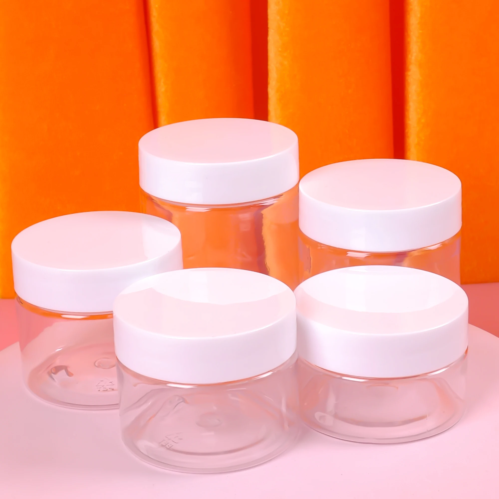 6pcs-30ml-40ml-50ml-60ml-80ml-Plastic-Empty-Jars-with-White-Lids ...