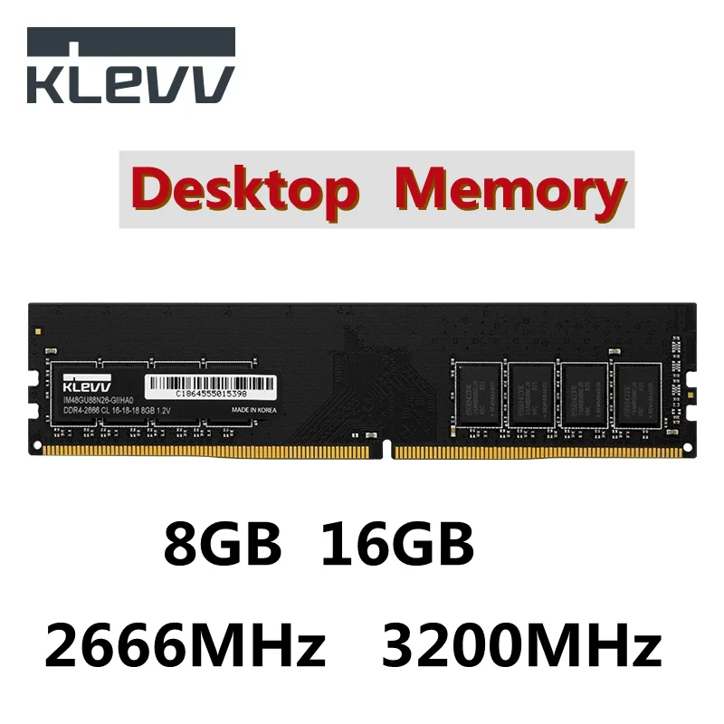 KLEVV DDR4 RAM 8GB 16GB 2666MHz 3200MHz Desktop Memory DIMM with SK ...