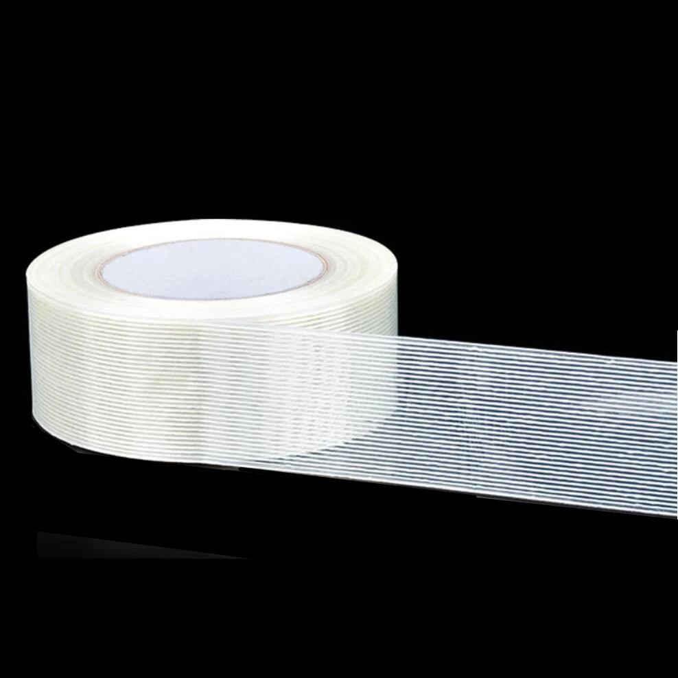 25m Strong Fiber Tape Filament Transparent Striped Fiber Tape ...