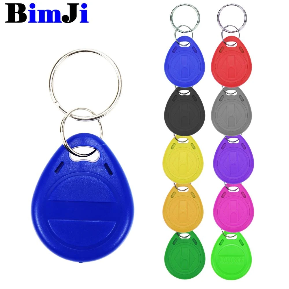 50pcs EM4305 T5577 Blank Key Tag RFID Chip Ring Cards Tags Keytag 125 ...