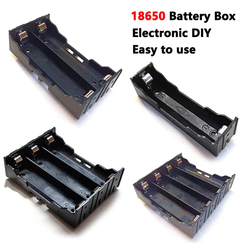 ABS 18650 battery Box 1X 2X 3X 4X 18650 Power Bank Case 1 2 3 4 Slot ...