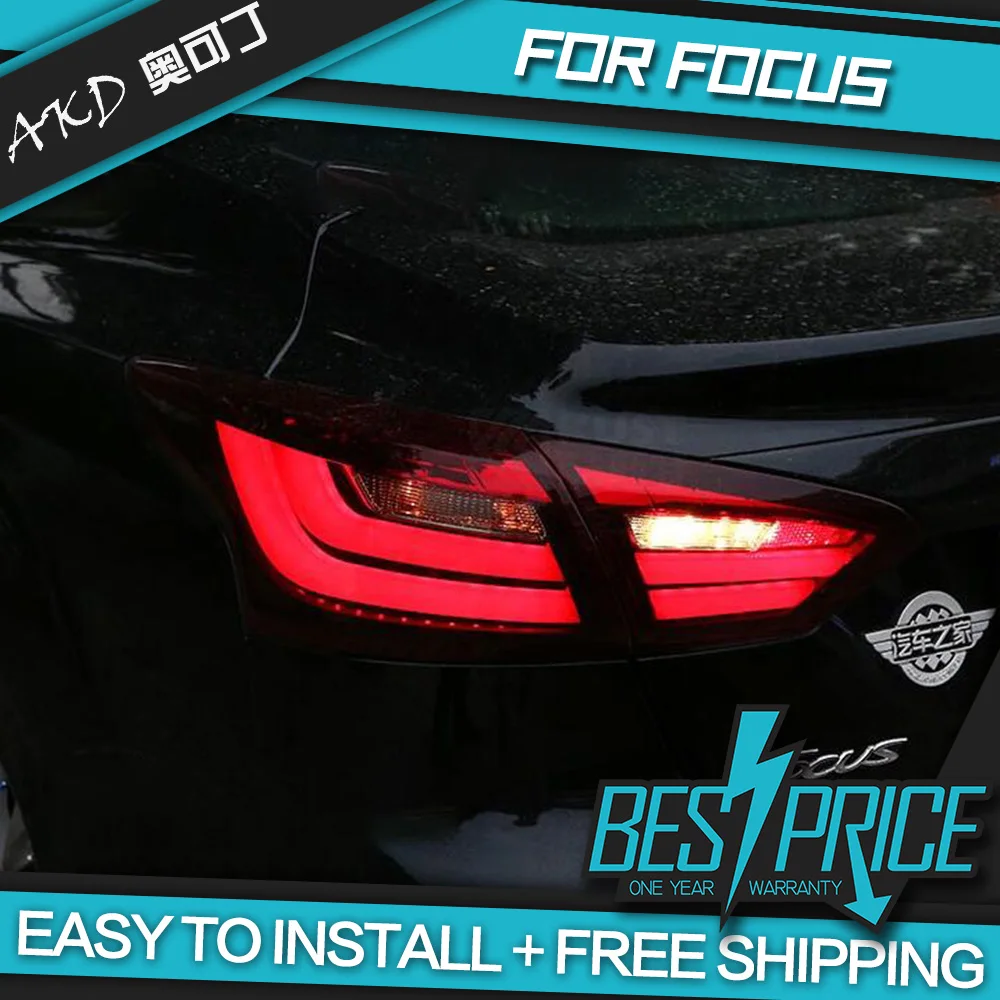 AKD tuning cars Tail lights For Ford Focus Sedan 2012 2014 Taillights ...