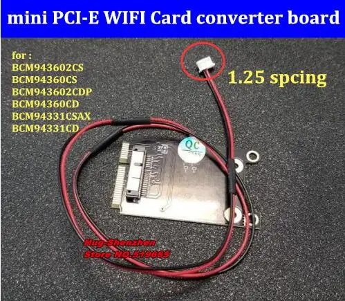 mini PCI-E to wireless wifi card BCM94360CS BCM94360CD BCM94331CD ...