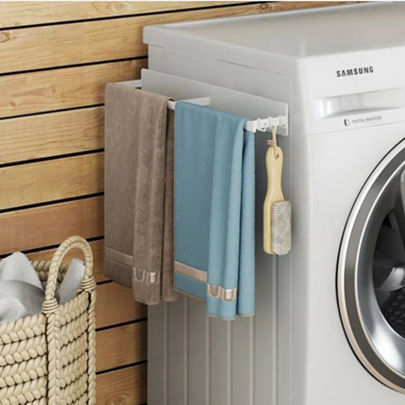 Magnetic Hanger Storage Rack Washing Machine Side Rack Hanger Organizer ...