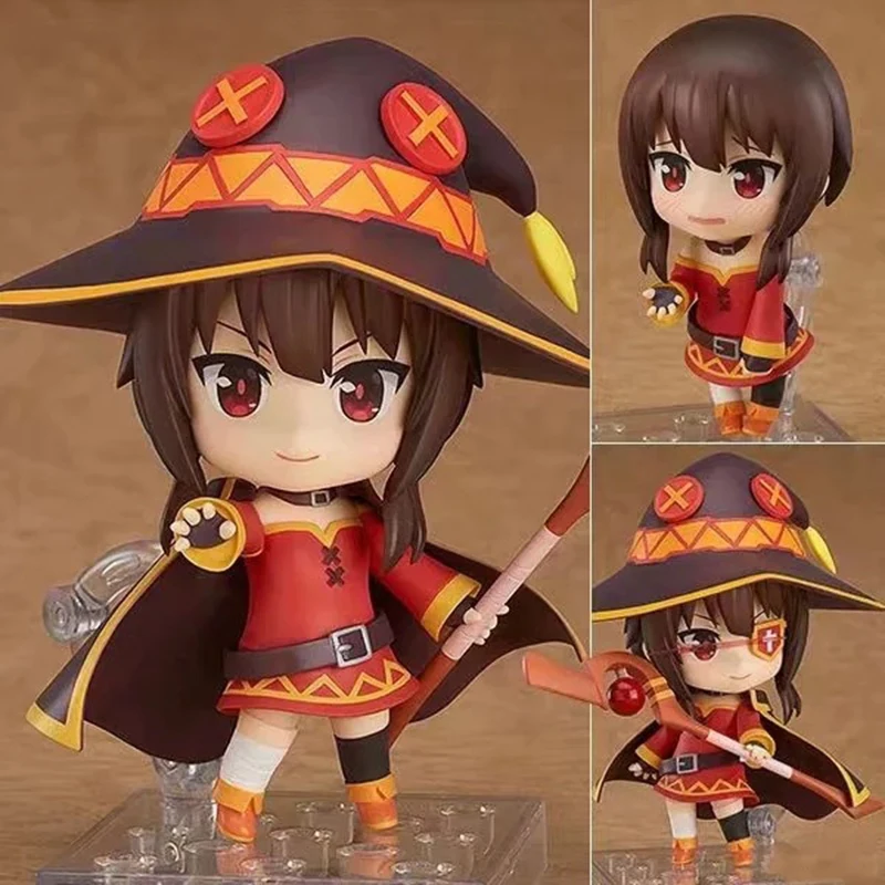 10cm Anime KonoSuba 2 Megumin Dakimakura Action Figure Q Version ...