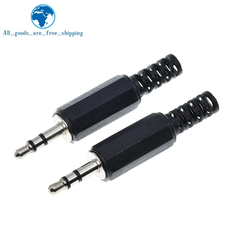 10pcs-Black-Plastic-Pure-Copper-Conductor-Housing-Audio-Jack-Plug ...