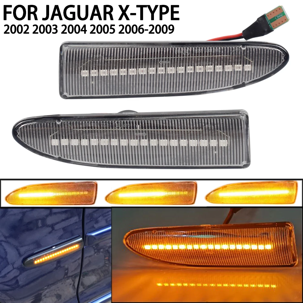 Front-Dynamic-Turn-Signal-Side-Marker-Light-Flowing-Amber-LED-Signal ...