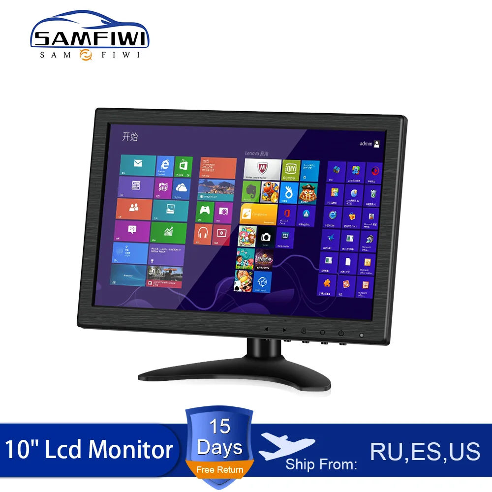 10 인치 자동차 모니터 HD LCD HDMI/VGA/AV/USB/SD TV 및 PC DVD 플레이어 카메라, 자동차 후면보기 ...