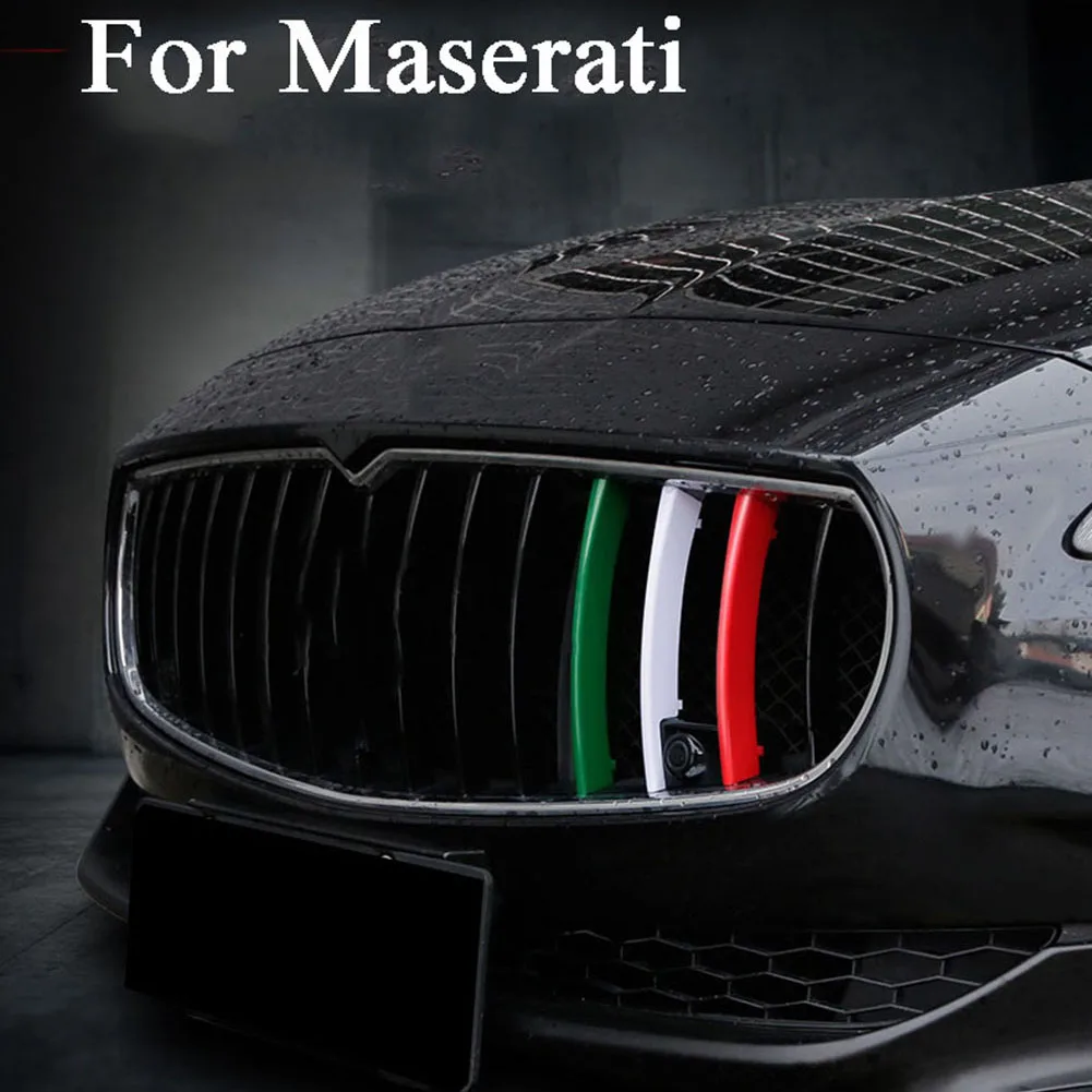 3pcs Front Grill Decoration Strips Trim For Maserati Quattroporte 2013 ...
