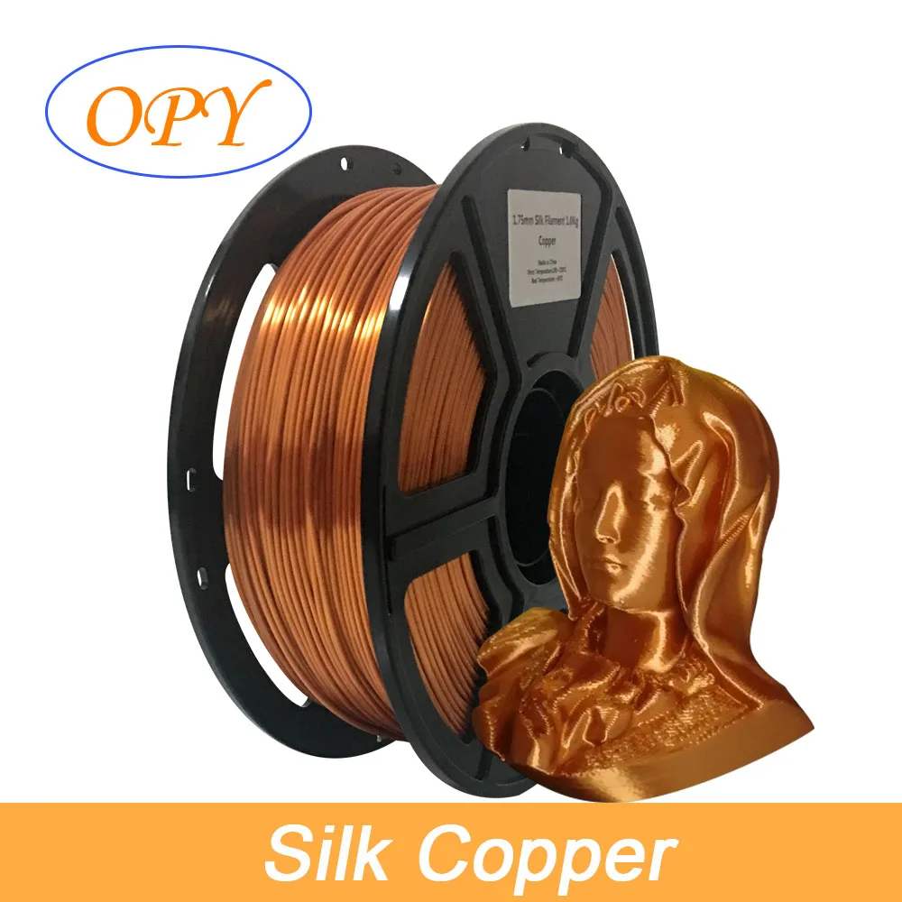 3D-printer-silk-pla-filament-satin-fdm-silky-copper-silver-1-75mm ...