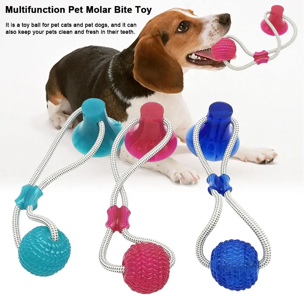 Multifunction Pet Molar Bite Toy Safe Elasticity Soft Dog Bite Chew ...