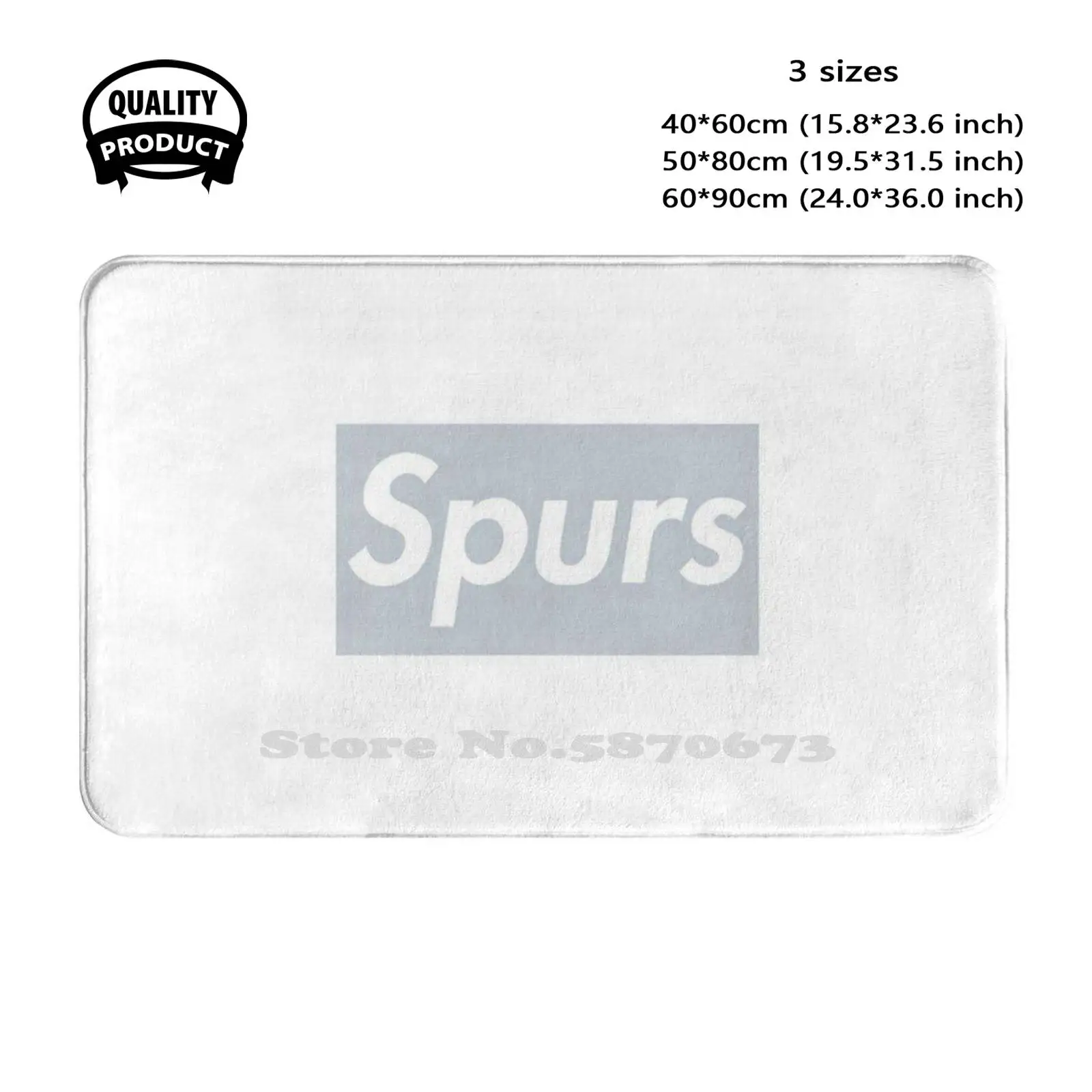 Spurs-Box-Logo-Black-Soft-Cushion-Home-Carpet-Door-Mat-Car-Rug-Lamarcus ...
