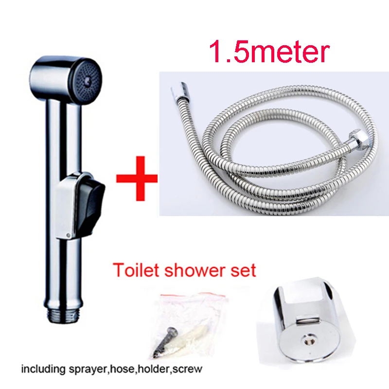 Chrome Plated Abs Bidet Toilet Shower Set Including Shattaf Sprayer ...