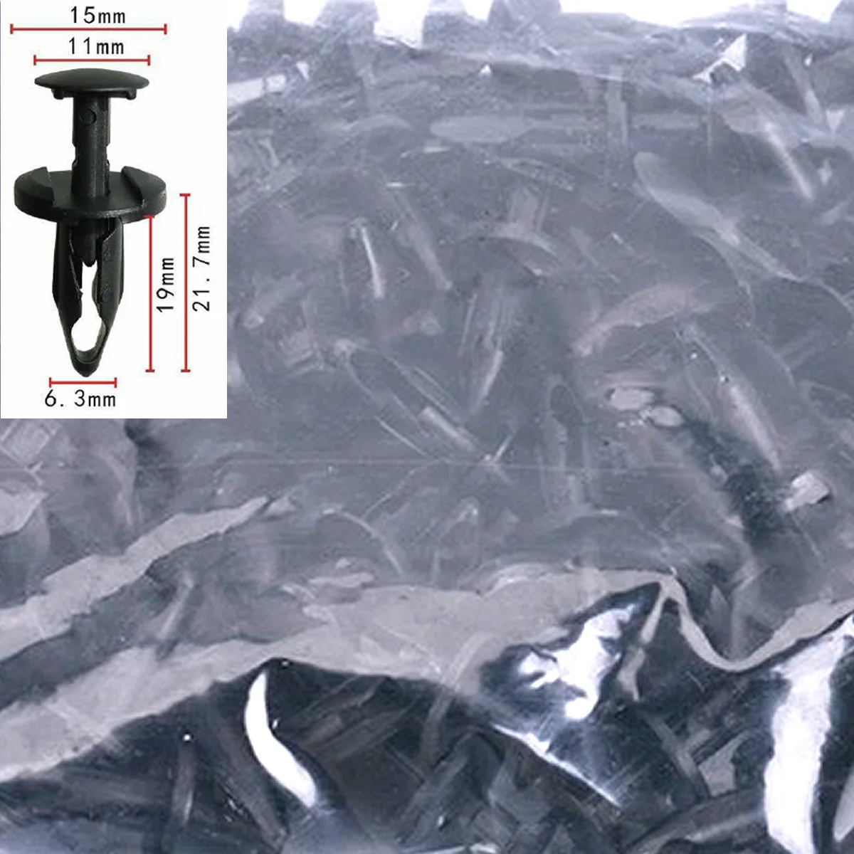 25x-50x-100x-500x-Black-Nylon-Clips-Wheel-Well-Retainer-6509103AA ...