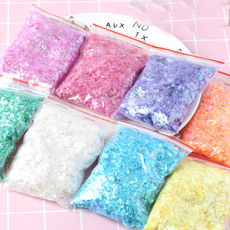 Nail Sequins Irregular Shell Paper Sequin Diy Nail Flakie Colorful ...