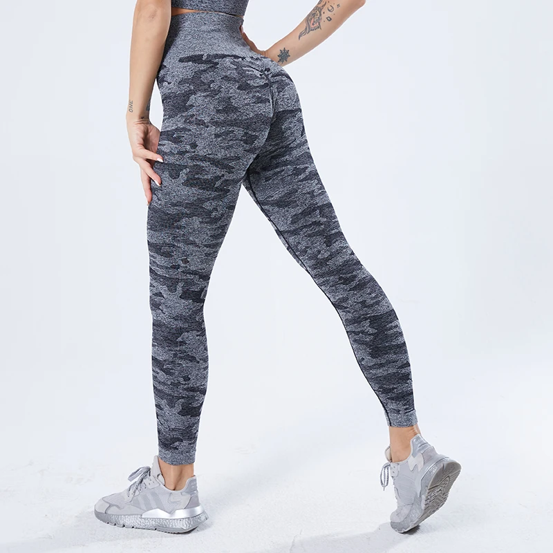 Salspor Pantalones De Yoga Sin Costuras Para Mujer Mallas De Camuflaje