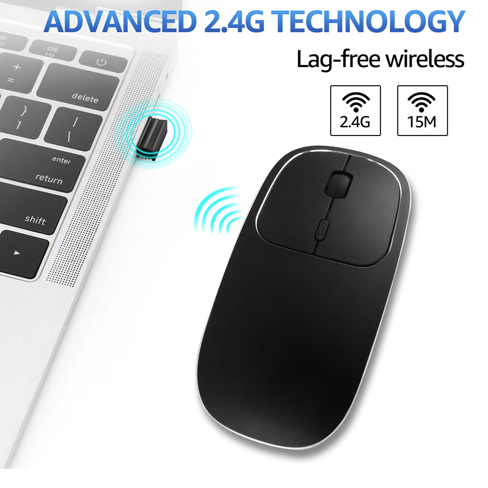 Shop Generic (black)Jelly Comb USB C Wireless Mouse Rechargeable 2.4G ...