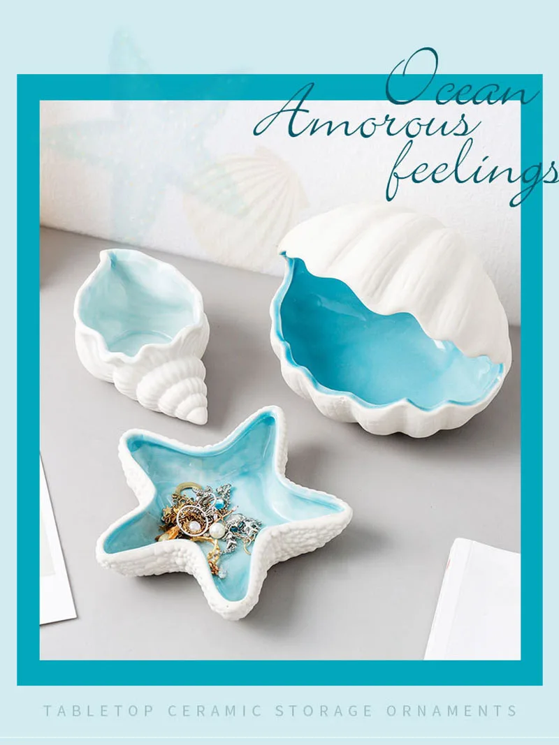 Art de la Table,Rangement de conques en céramique,coquillages de mer ...