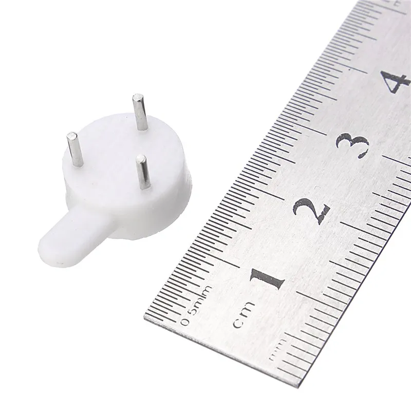 Colgador Invisible de plástico blanco para montaje en pared, gancho de ...