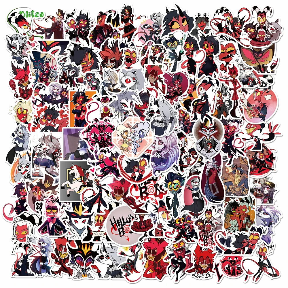 100PCS HELLUVA BOSS Stickers DIY For Bike Phone Laptop Travel Luggage ...
