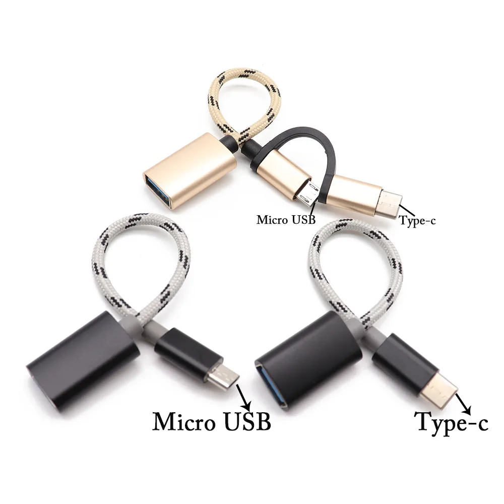 Type Micro USB OTG Cable Type C to USB Adapter OTG Charging Type C ...