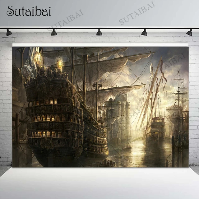 Vintage Ship Wallpaper