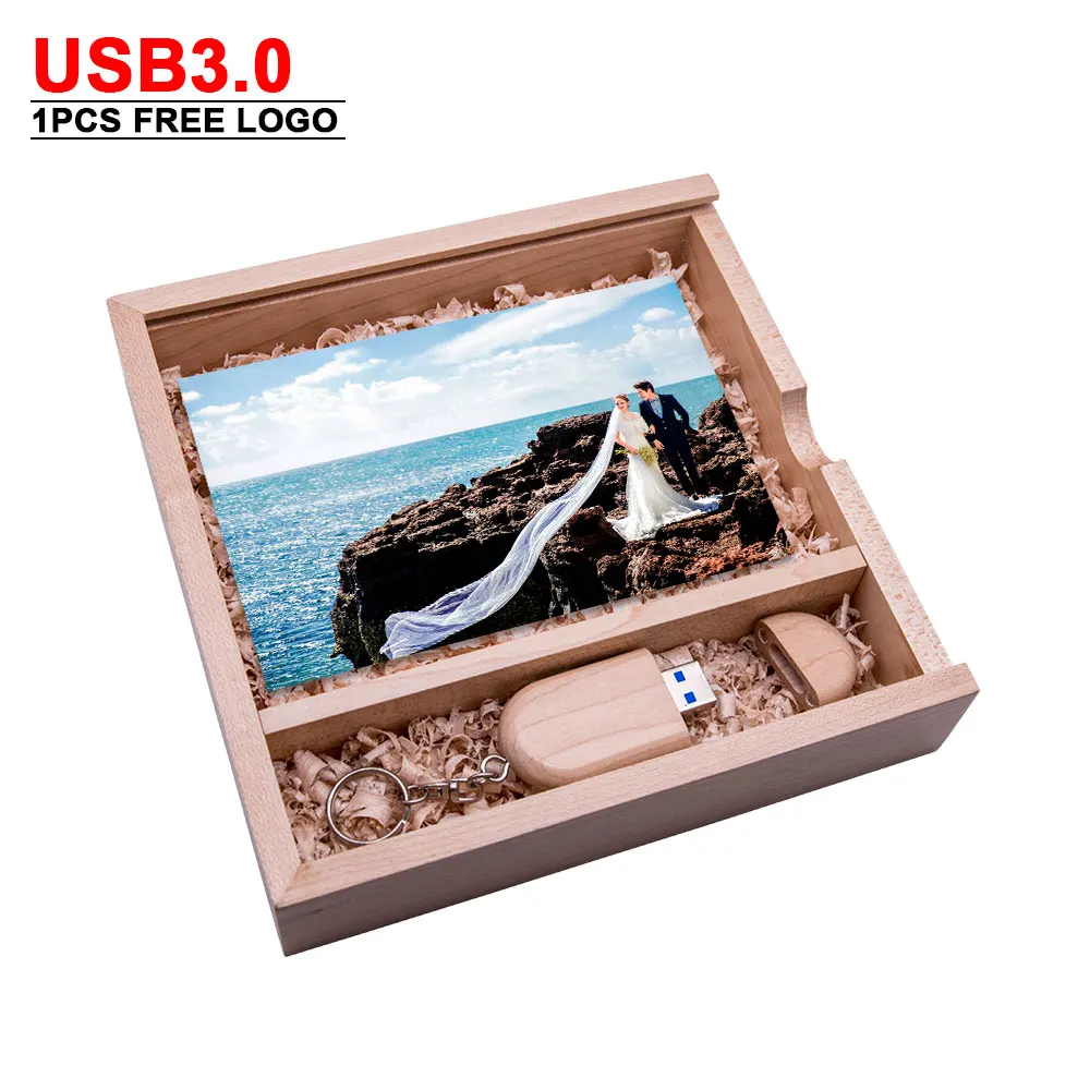 Custom-LOGO-USB-3-0-Maple-Wood-Photo-Album-Usb-Box-Usb-Flash-Drive-16GB ...