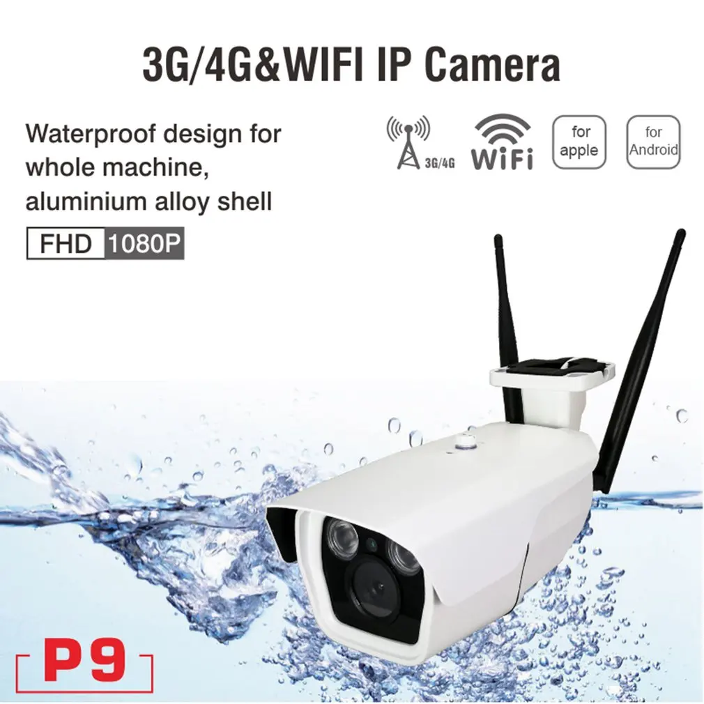 P9-2, Full 1080 P, 4G& 3G, 2,4G, Wifi, беспроводная сетевая ip-камера ...