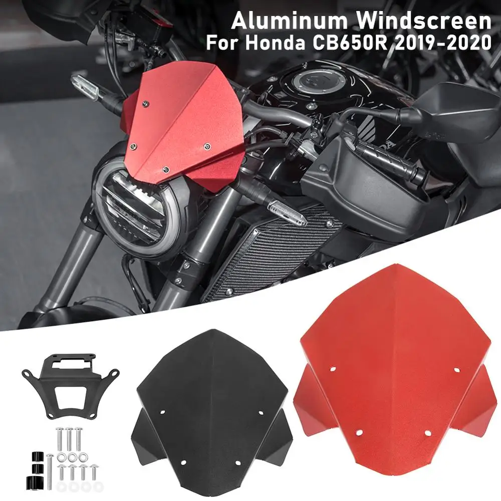 Red CB650R Motorcycle Front Windshield Windscreen for HONDA CB650R 2018 ...
