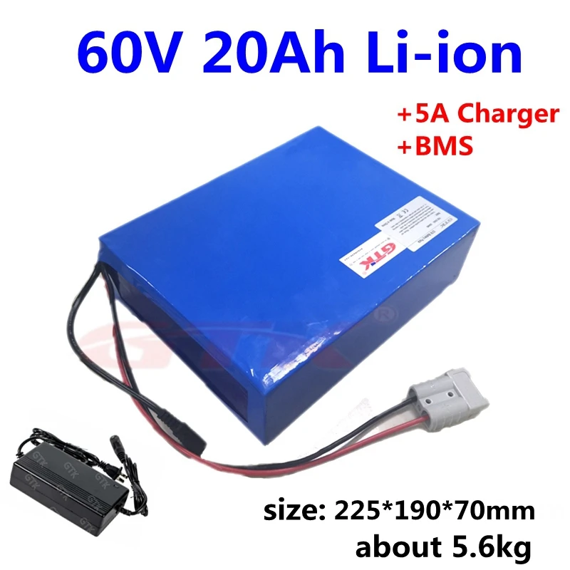60v 20ah Lithium Li Ion Battery Pack With Bms For Electric Scooter ...