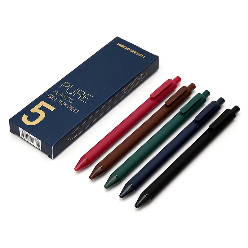 STYLO,10pc Black ink--Stylo Kaco Gel avec recharge, 5 pièces-paquet ...