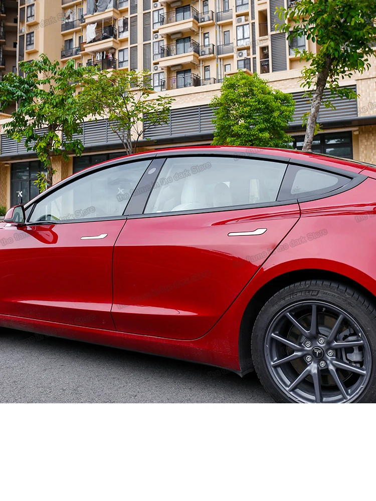carbon-fiber-stainless-steel-car-window-trims-for-tesla-model-3-2019 ...