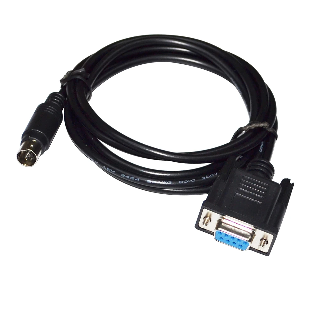 Rs232 D-sub 9p Db9 To Mini Din 5pin Md5 Converter Plc Programming Cable ...