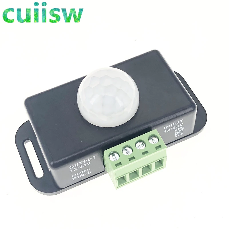 DC-12V-24V-8A-Automatic-Adjust-PIR-Motion-Sensor-Switch-IR-Infrared ...