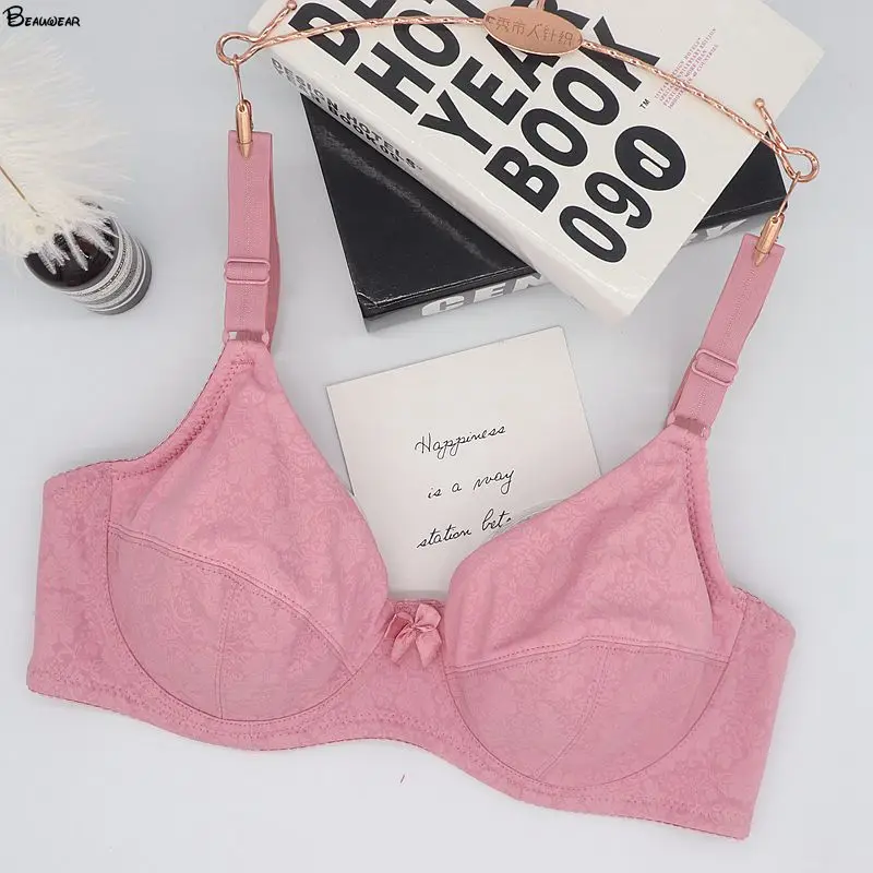 Beauwear Full Cup No Padded Bras for Women Floral Printing Plus Size ...