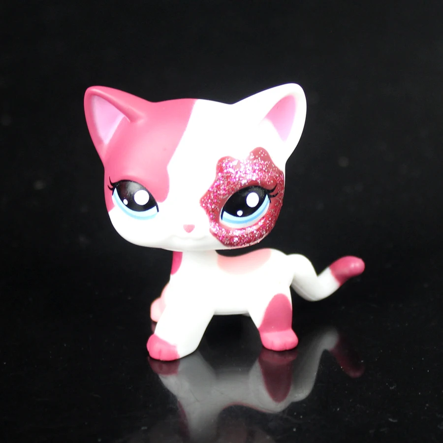 YASMINE tienda de mascotas, gato, rosa, blanco, brillo, pelo corto ...