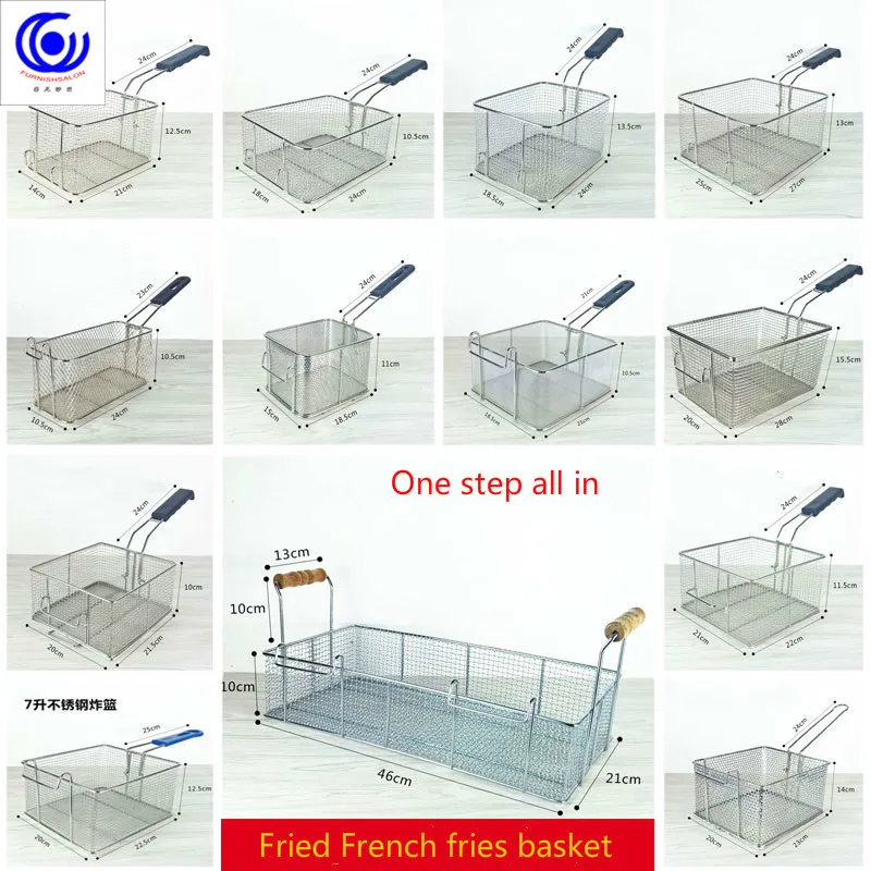 28 options Stainless steel fryer screen French fries frame square ...