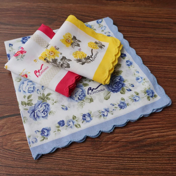 Handkerchiefs Women Cotton High Quality Soft Funny Printed Plaid ...