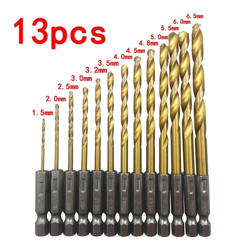 Modewaarschuwing SENZEAL 13x Boor Set Hoge Snelheid Staal Boor 1/4 Inch ...