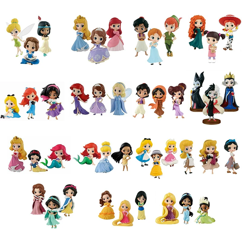 Anime Cartoon Disney Princess Snow White Cinderella Mermaid Sofia Alice ...